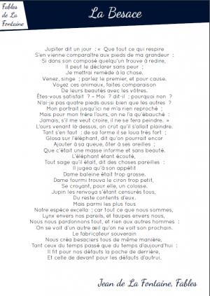 [Fable – pdf] La besace – Rallye lecture en ligne