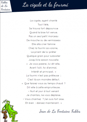 [Fables – pdf] La cigale et la fourmi – Rallye lecture en ligne