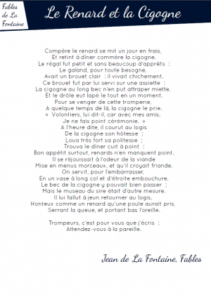 [Fables – pdf] Le renard et la cigogne – Rallye lecture en ligne
